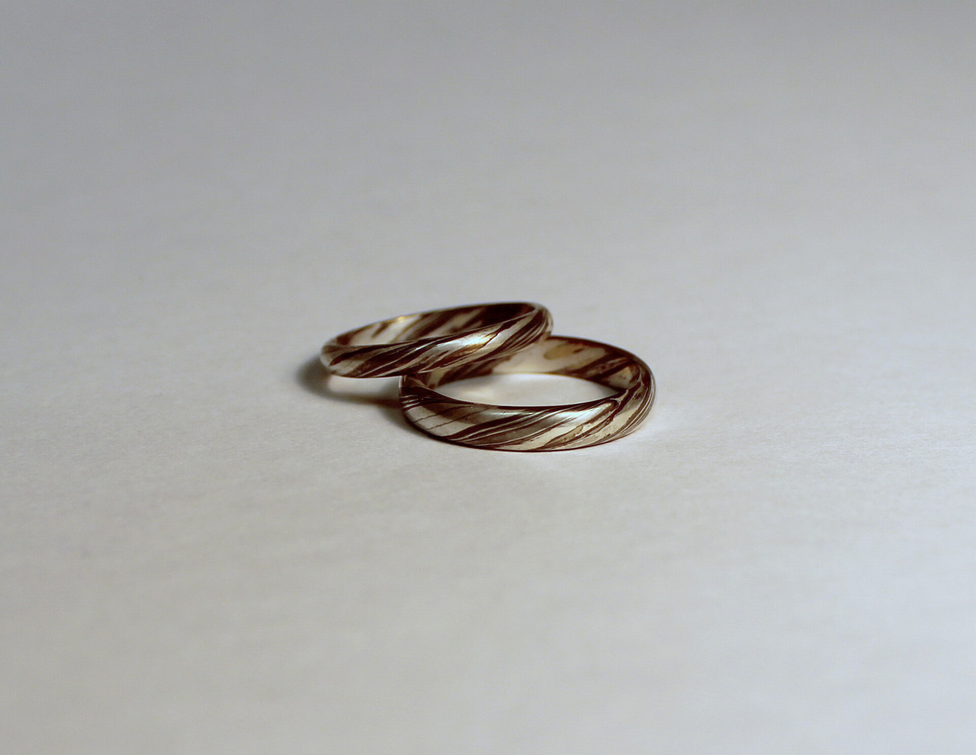 ArtStation - Mokume gane wedding rings