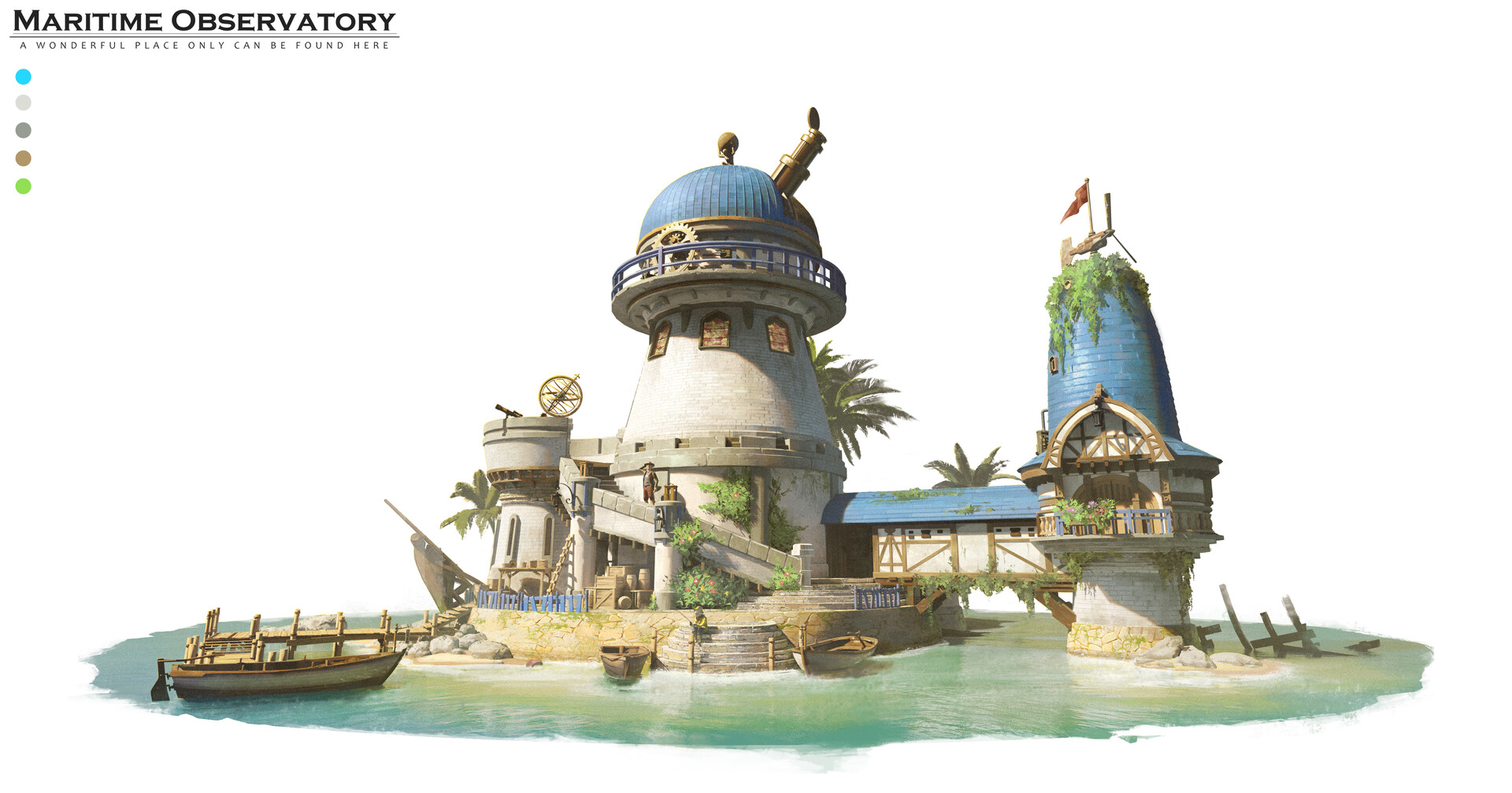 ArtStation - little observatory over the sea