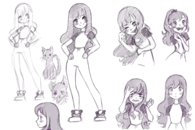ArtStation - "Cat" character concept for animation