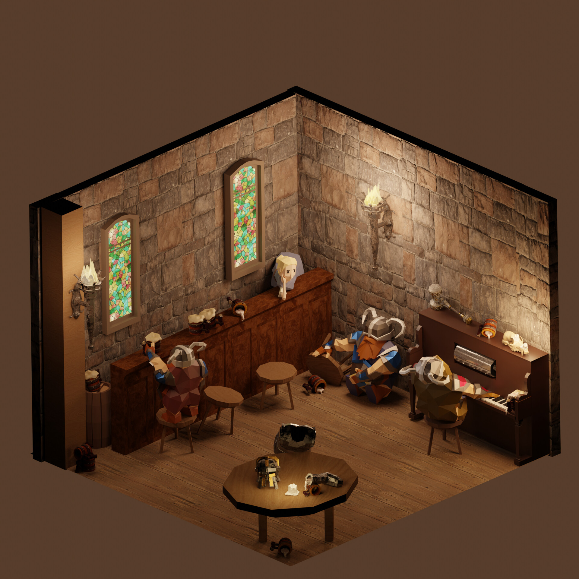 ArtStation - Dwarves tavern