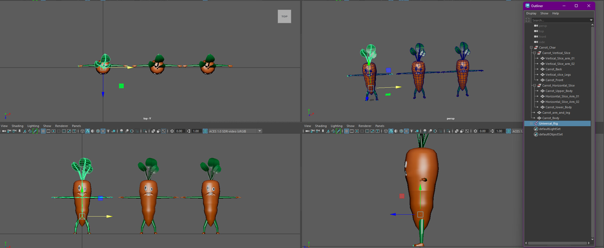 ArtStation - Universal rig for diffrent meshes.