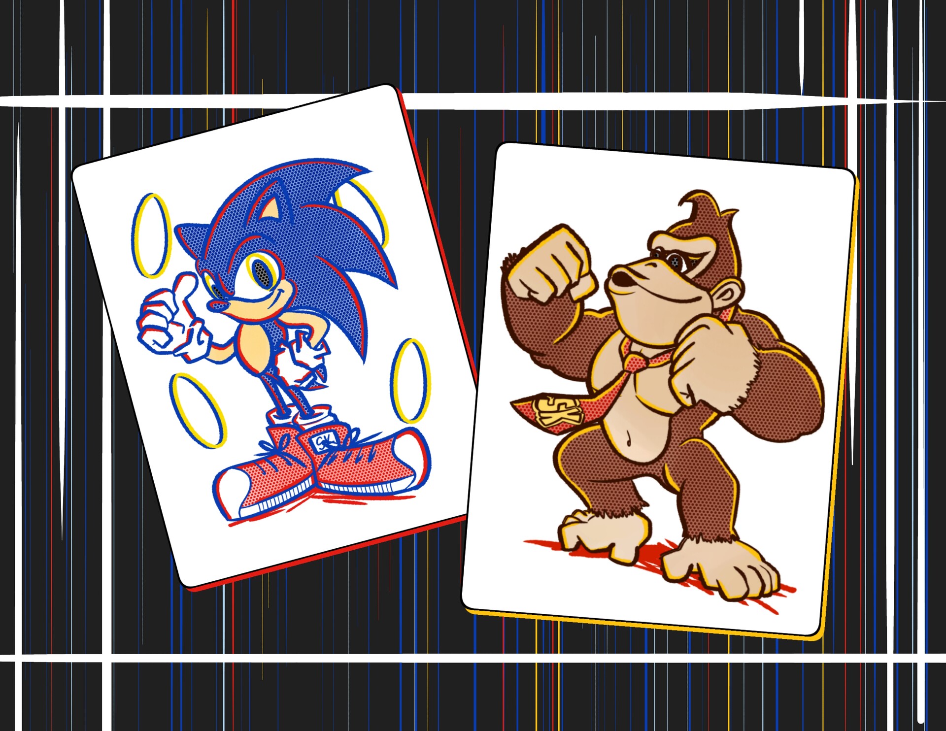 Summer Key - SK Custom Sonic + DK Playing Cards | Digital Art