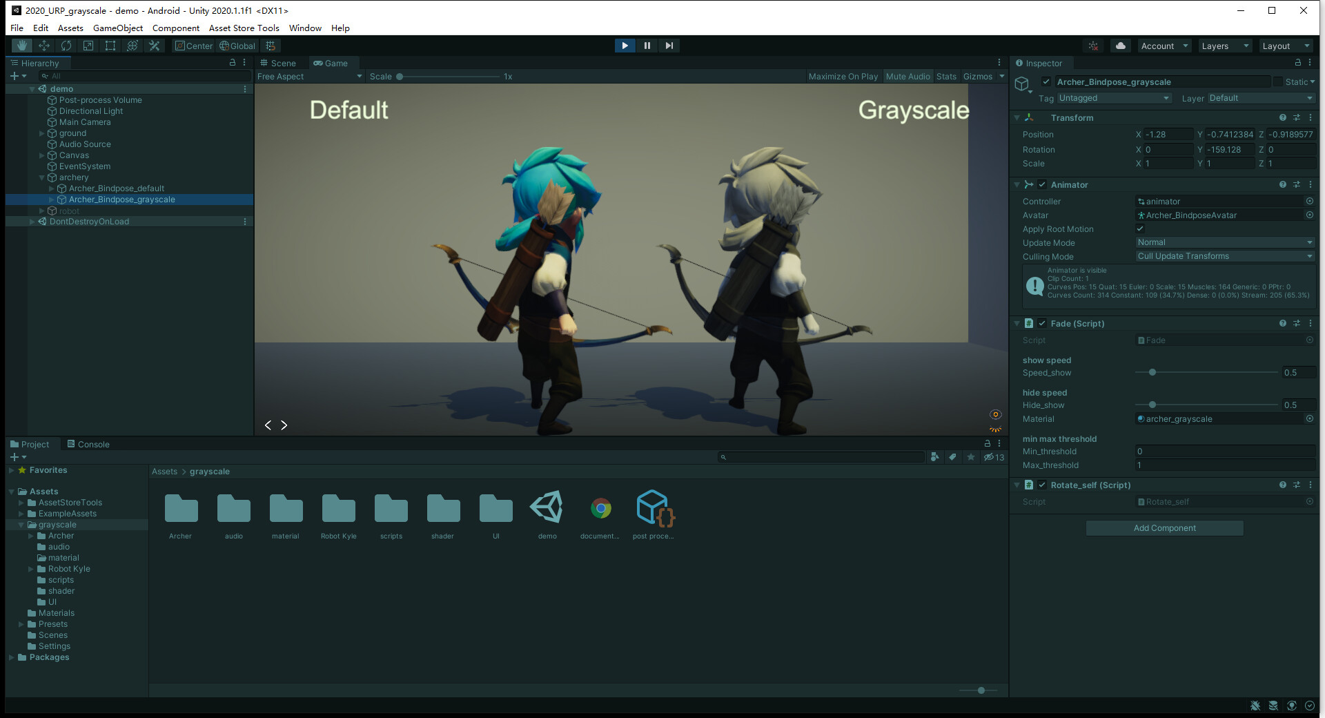 Easy Game Studio - Unity VFX - Grayscale Effect - Downloadable