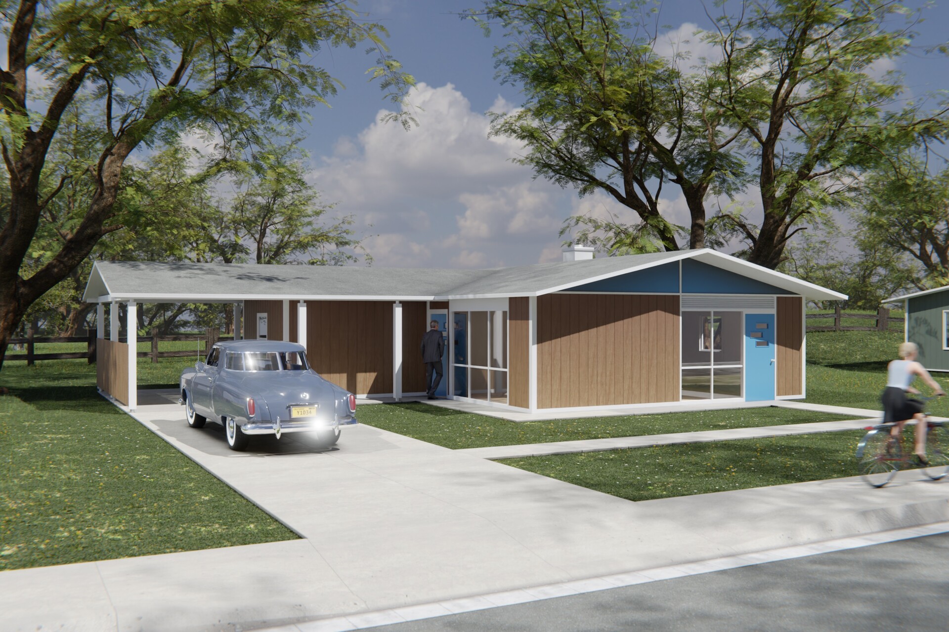 ArtStation - 1955 "Custom-Line" & "Pacemaker" Homes