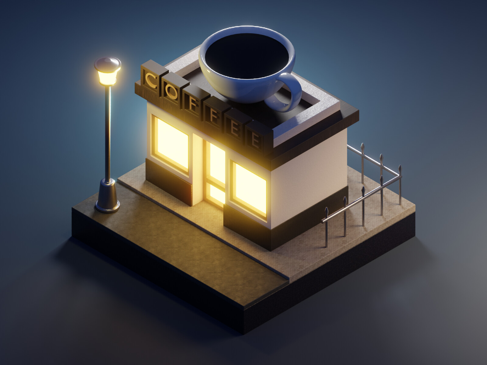 ArtStation - Isometric Coffee Shop