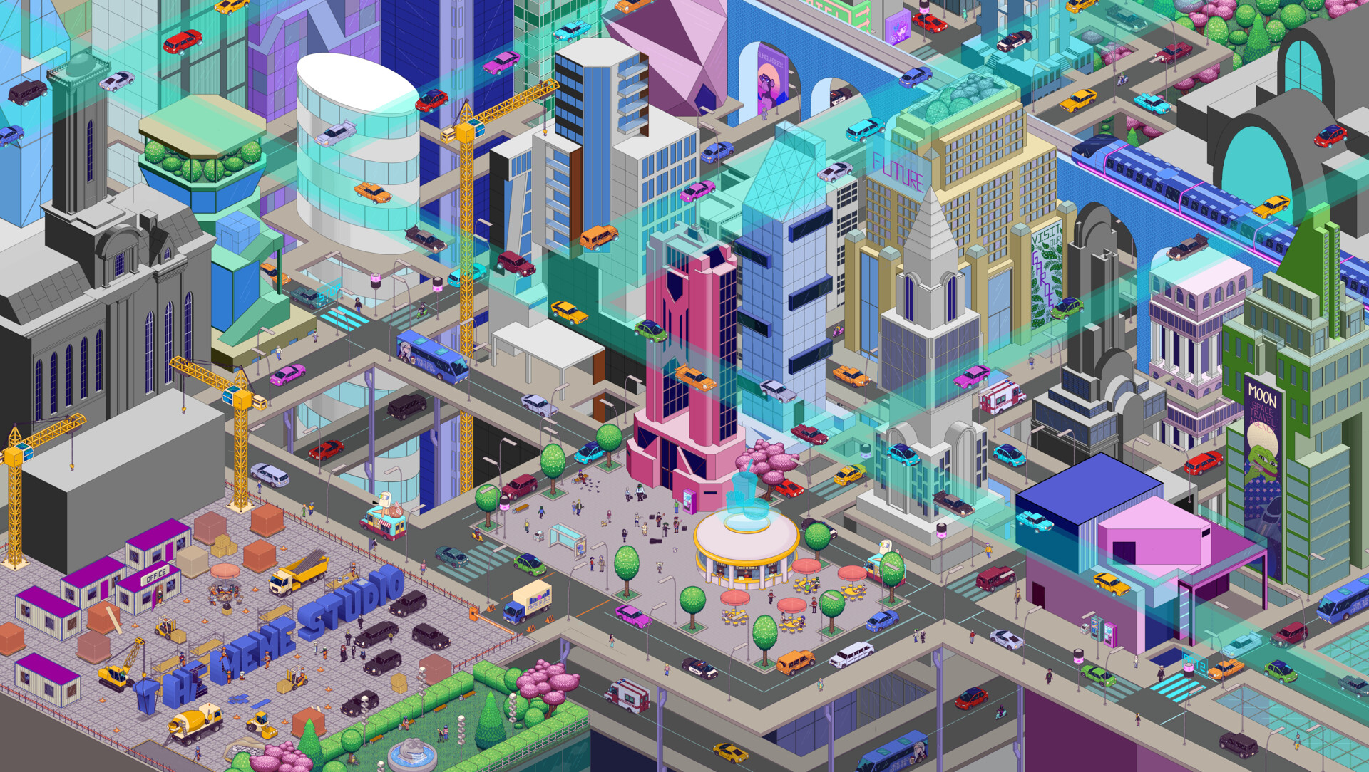 ArtStation - Isometric PIxel Art - Futuristic City