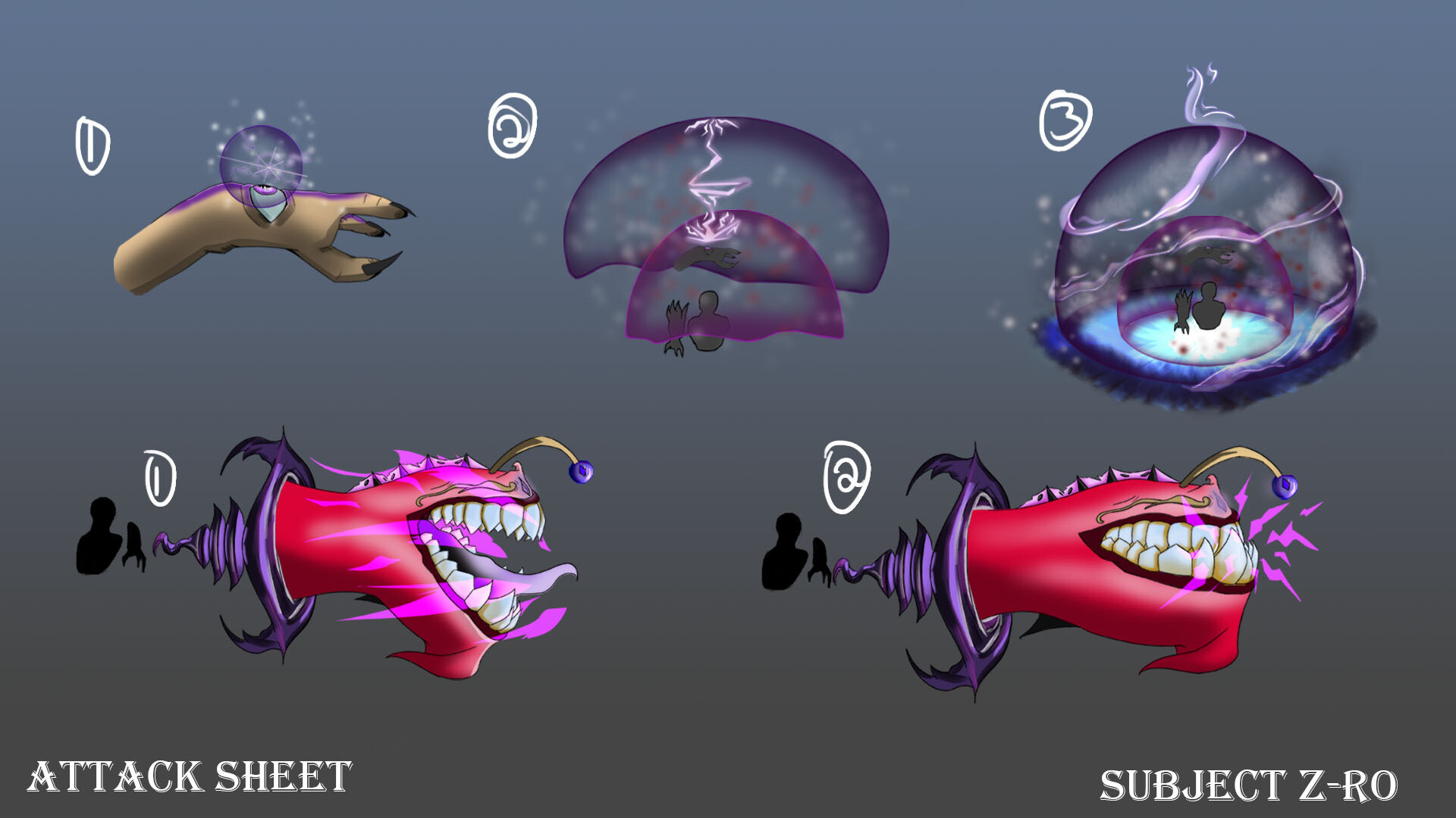 ArtStation - Attack sheet (Subject Z-RO)