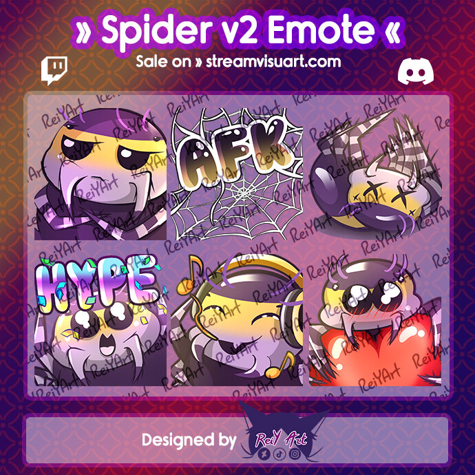 ArtStation - Spider V2 emote x6