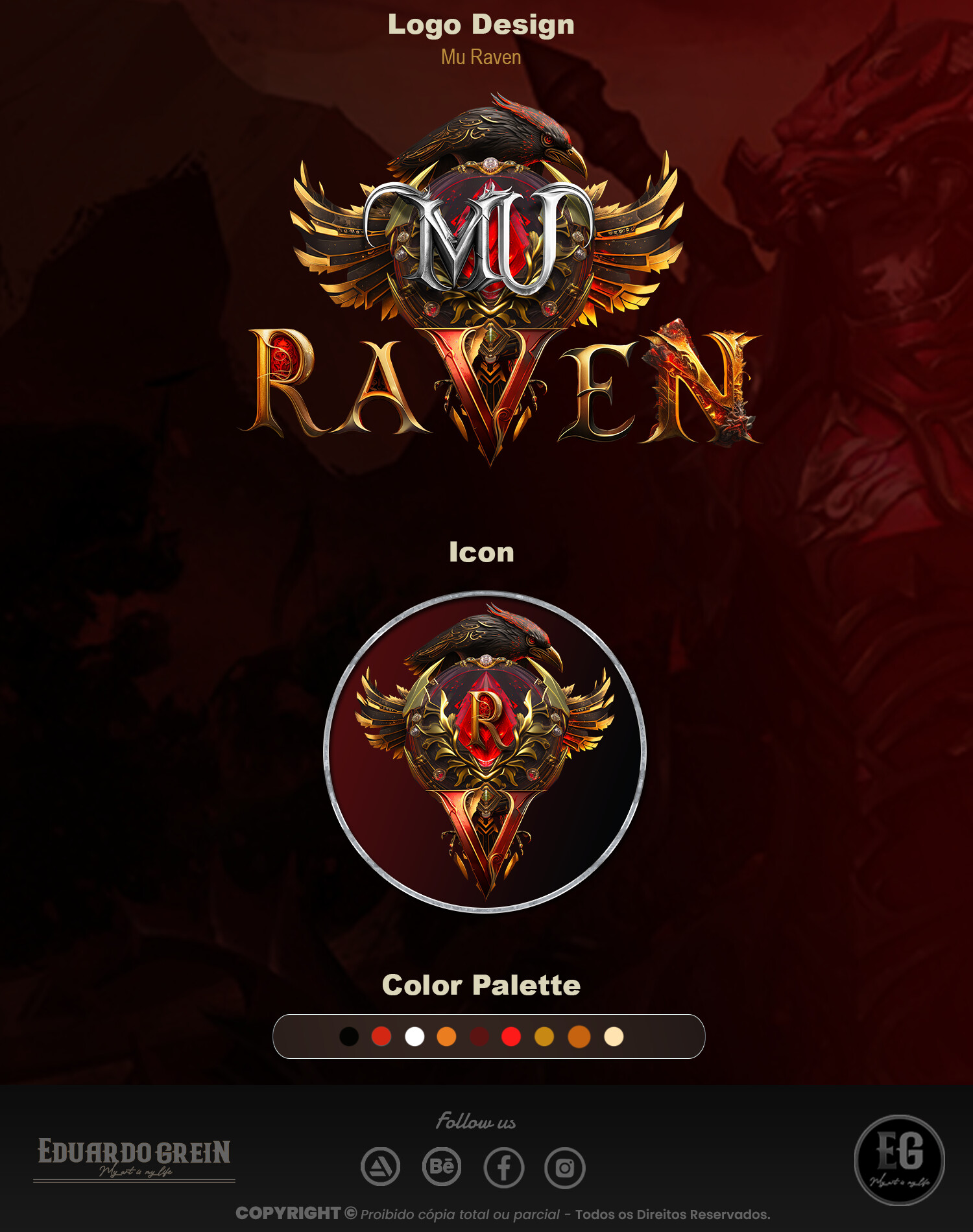 ArtStation - Logo Design Mu Raven