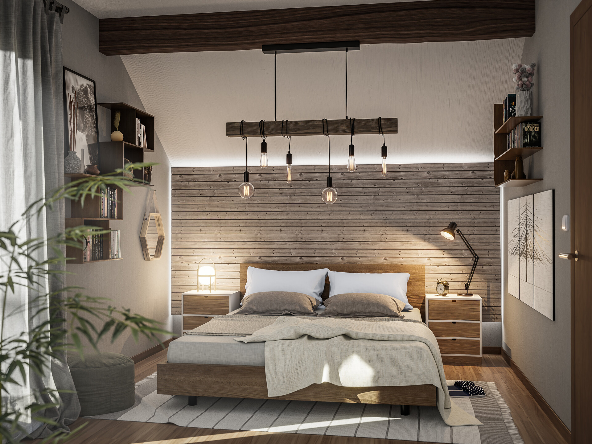 ArtStation - Rustic bedroom