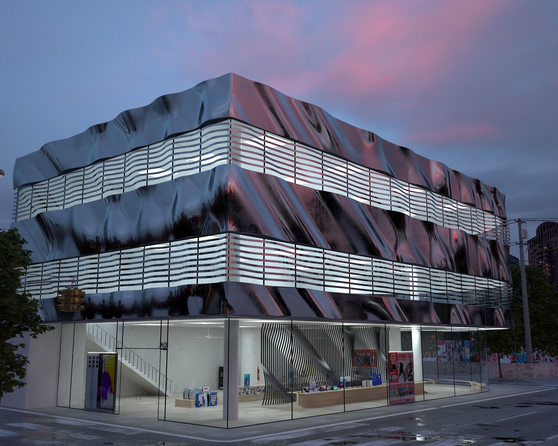 ArtStation - Tech Store Building design