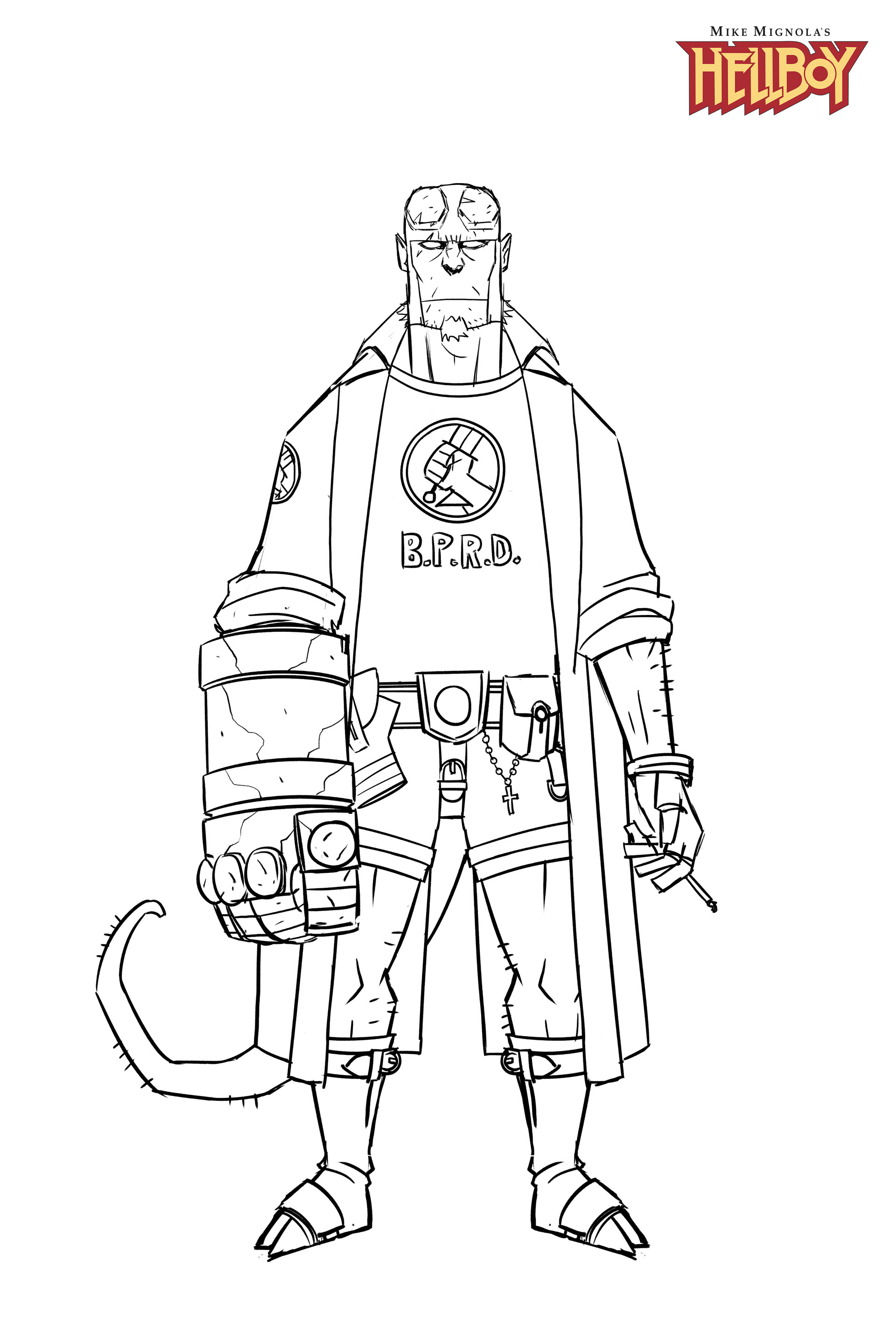 Conde Benitez - Hellboy model sheet