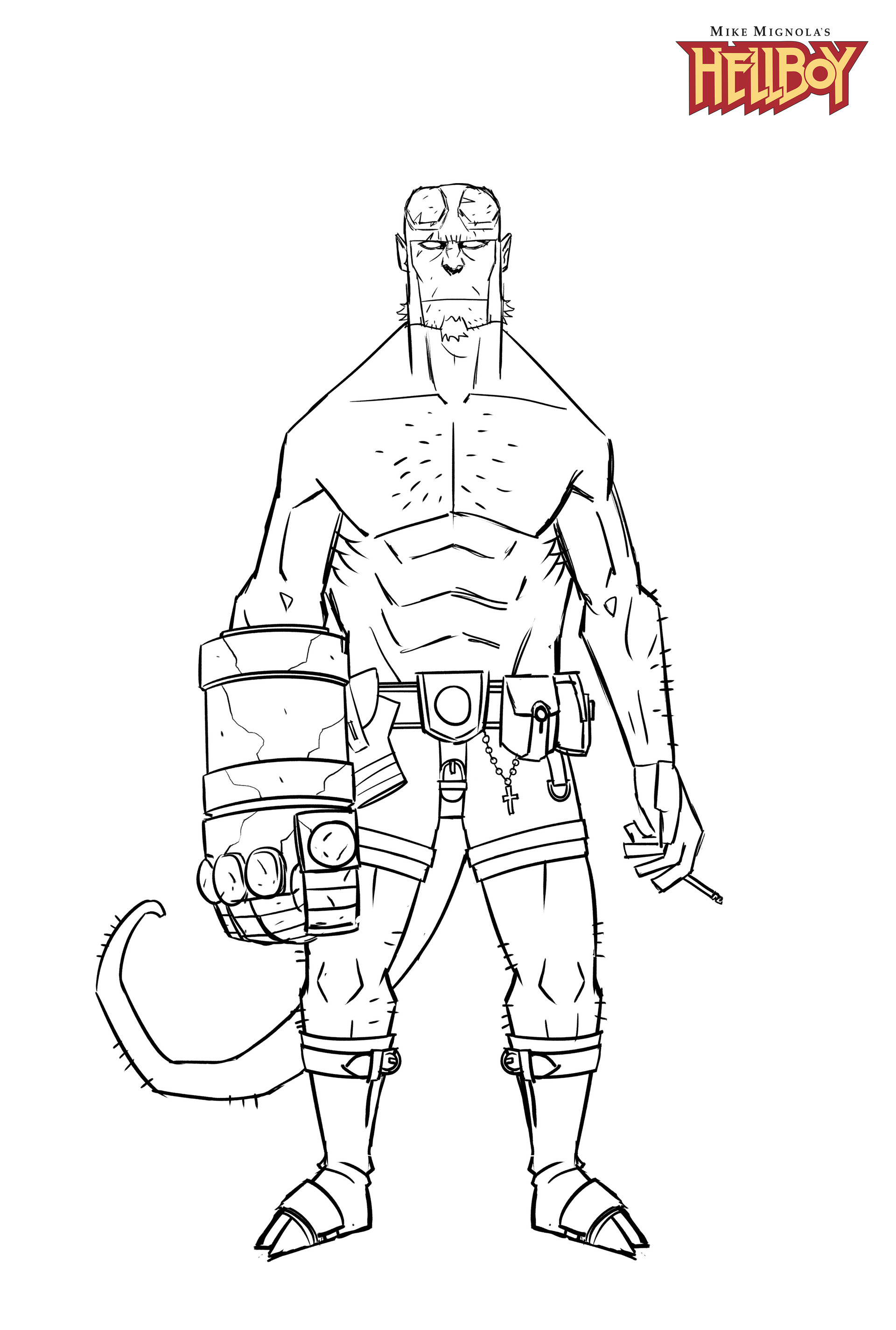 Conde Benitez - Hellboy model sheet