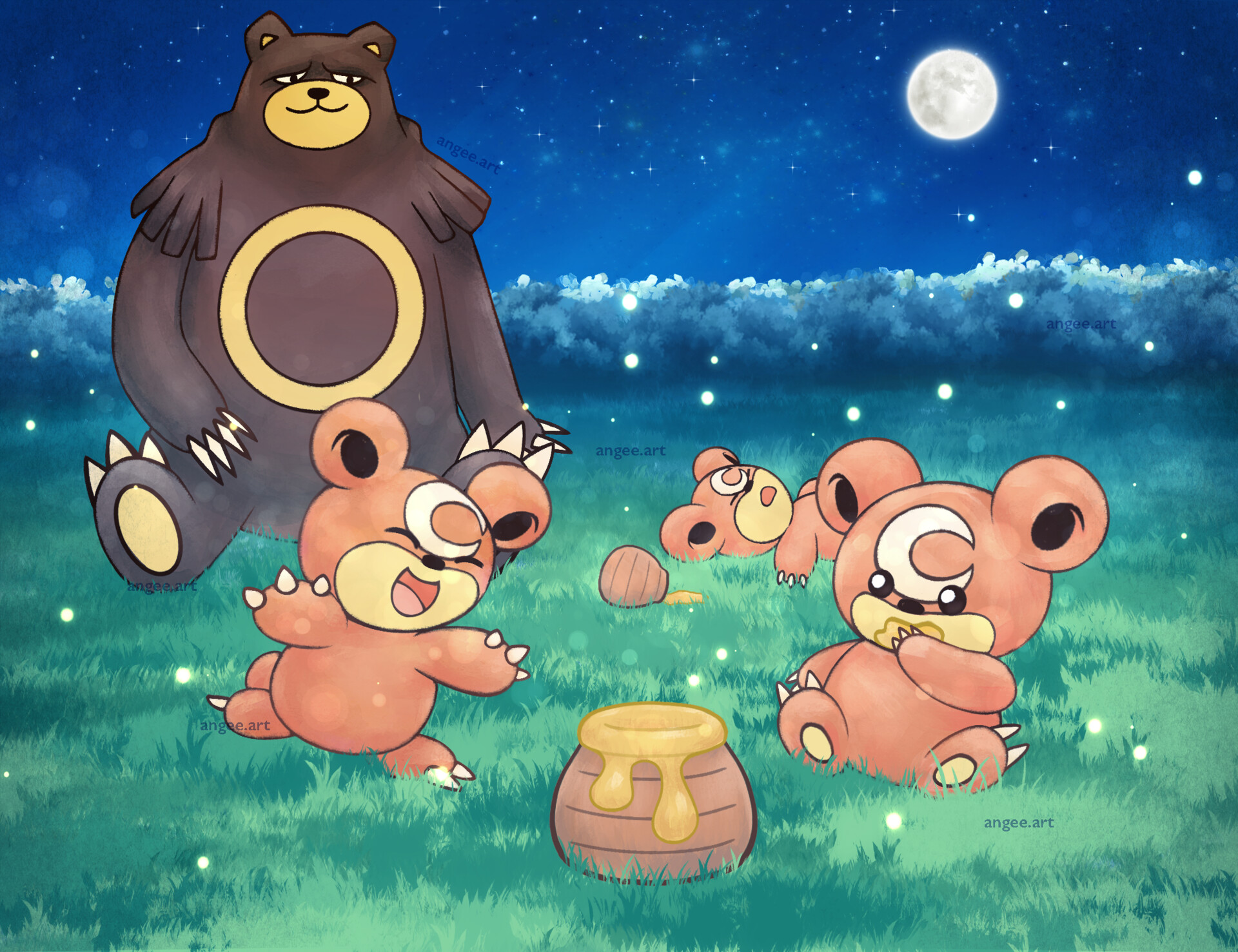 Pokemon Ursaring And Teddiursa