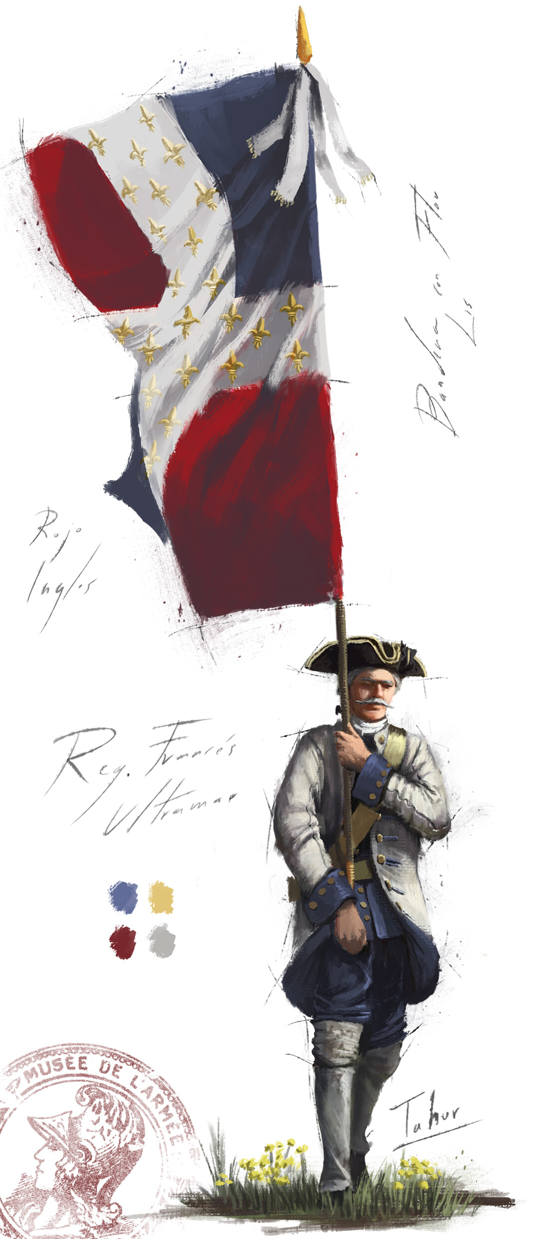 ArtStation - "French Flagbearer" North America 1757