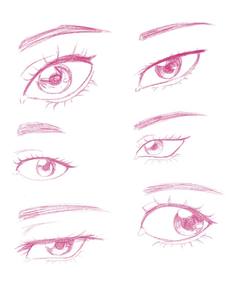 how to draw an left eye