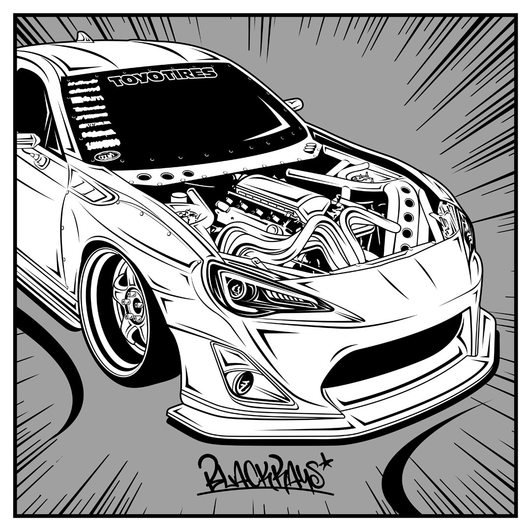subaru brz coloring pages