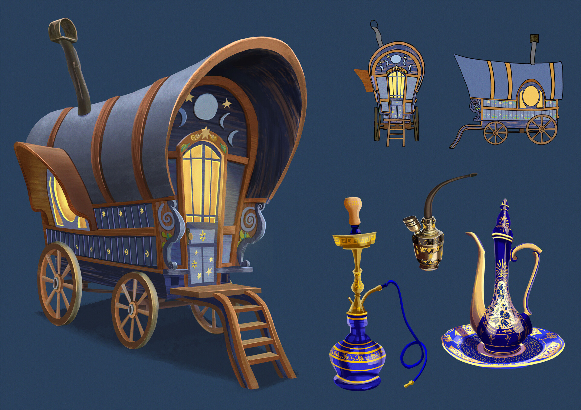 Jen Ingertila - Vardo and Props |Romani Caravan | A Night in the ...