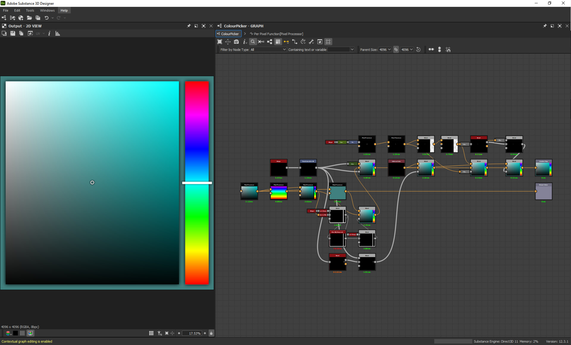 Dan Hutchinson - Colour Picker - Pixel Processor Study - Substance Designer