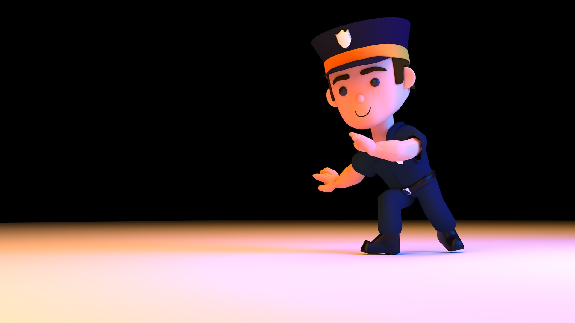 ArtStation - lowpoly policeman toon animation