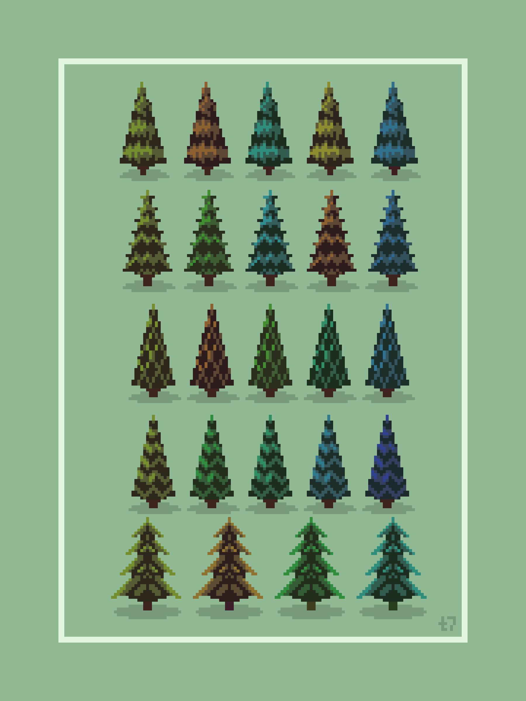 ArtStation - Pixel trees
