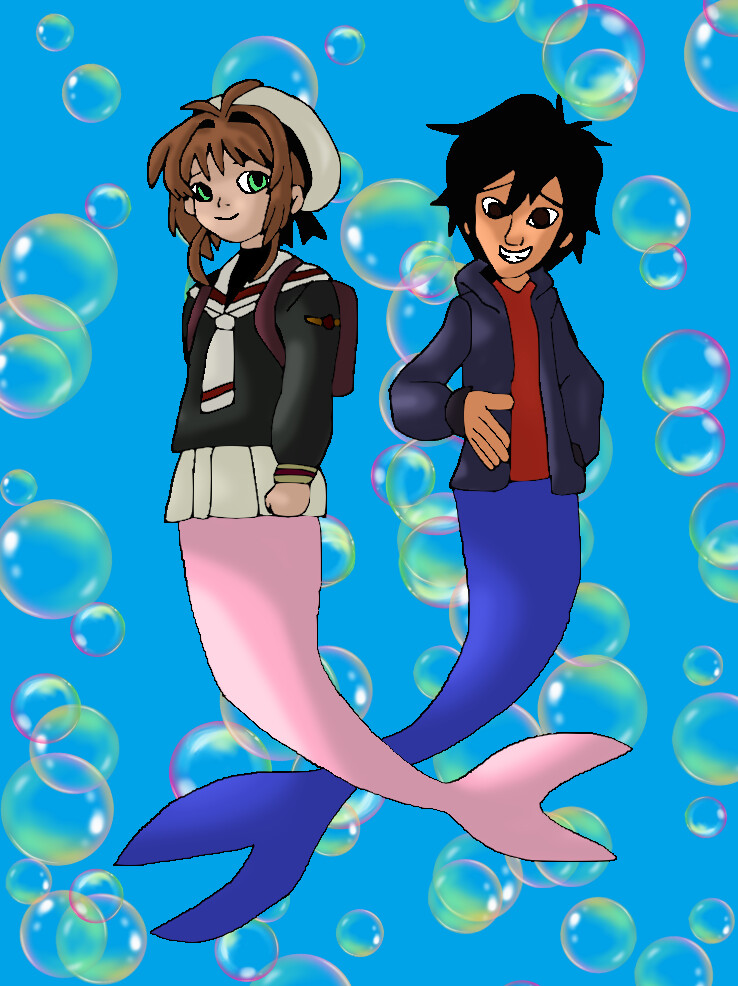ArtStation - Hiro X Sakura as Merpeople
