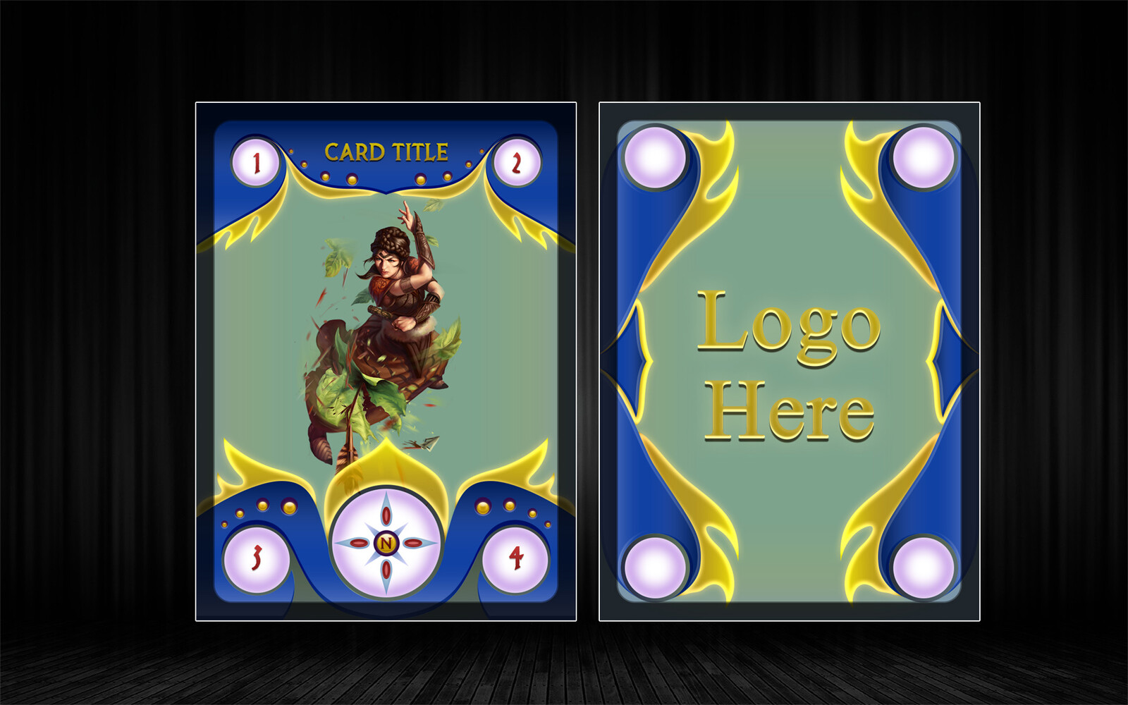 Atomic templates - Trading game card Psd template