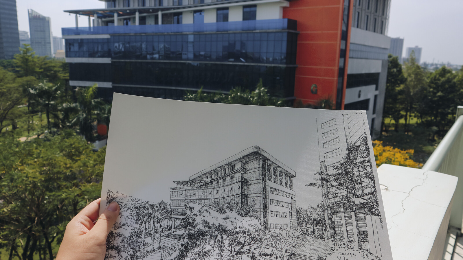 Quan Art Drawing - Vẽ Thư viện Đại Học Tôn Đức Thắng Việt Nam - Drawing ...