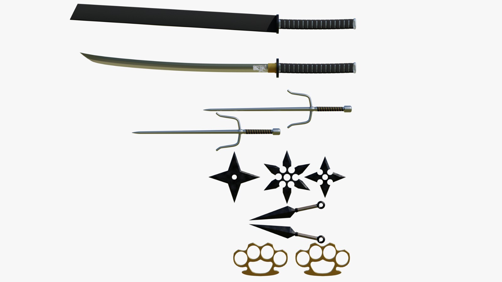 ArtStation - Traditional japanese weapon set