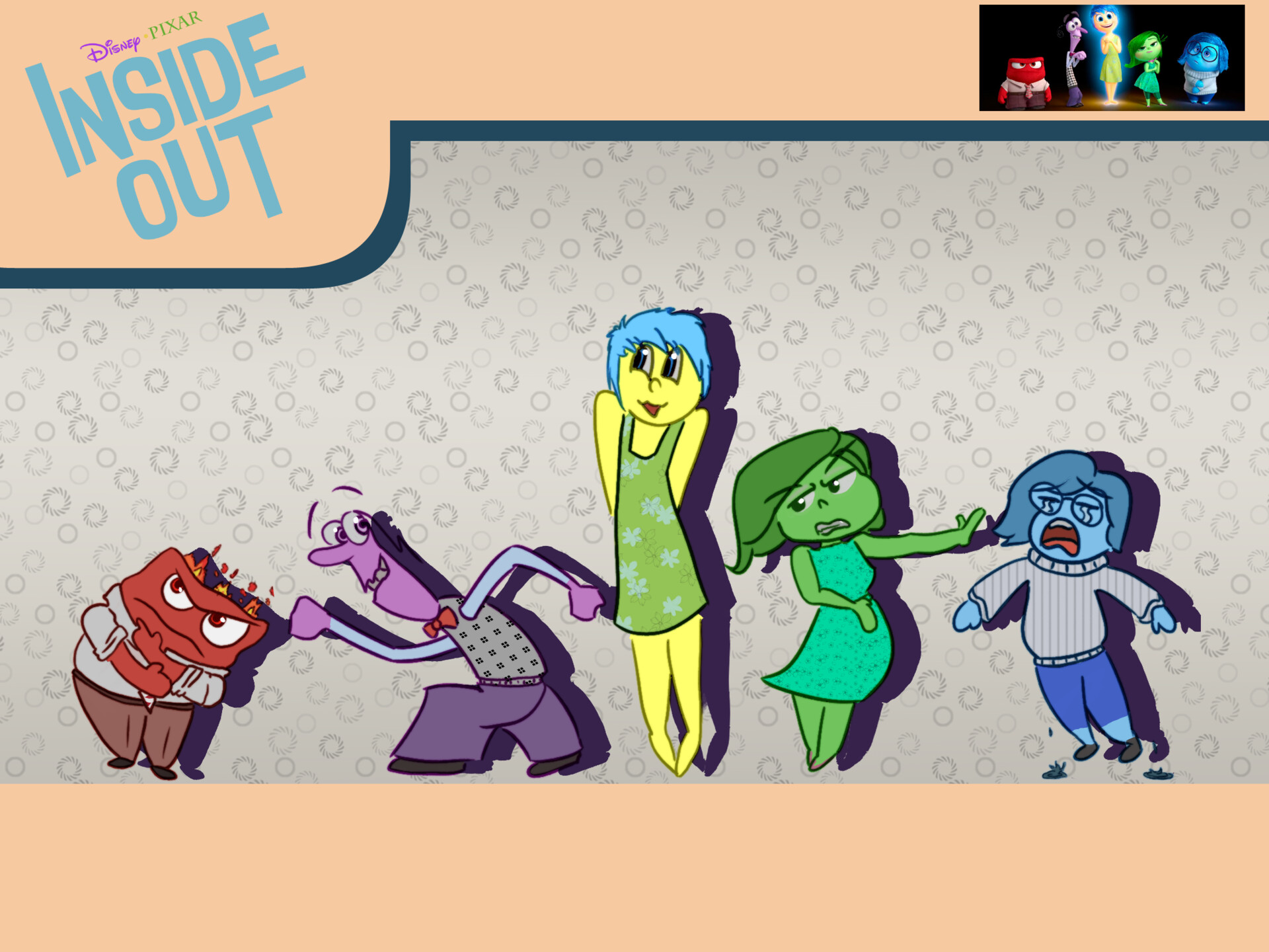 ArtStation - Diferent Acting and same emotion for Inside Out characters