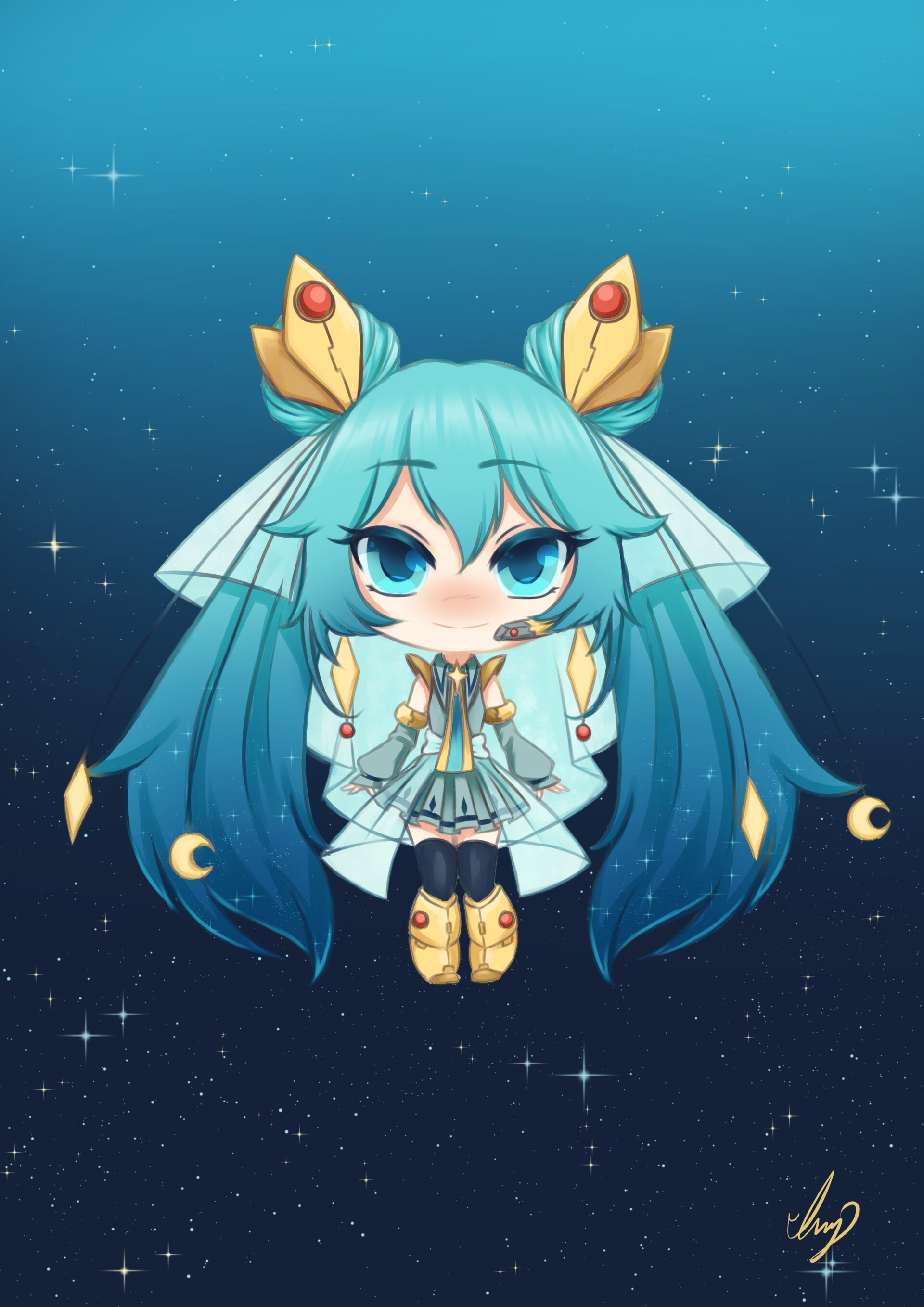 ArtStation - Space Miku Chibi