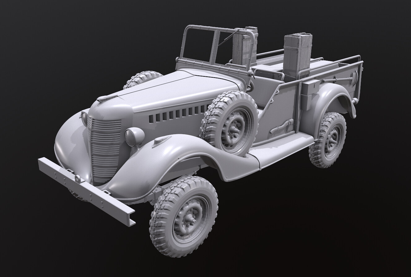 ArtStation - GAZ-61-416 (ГАЗ-61-416)