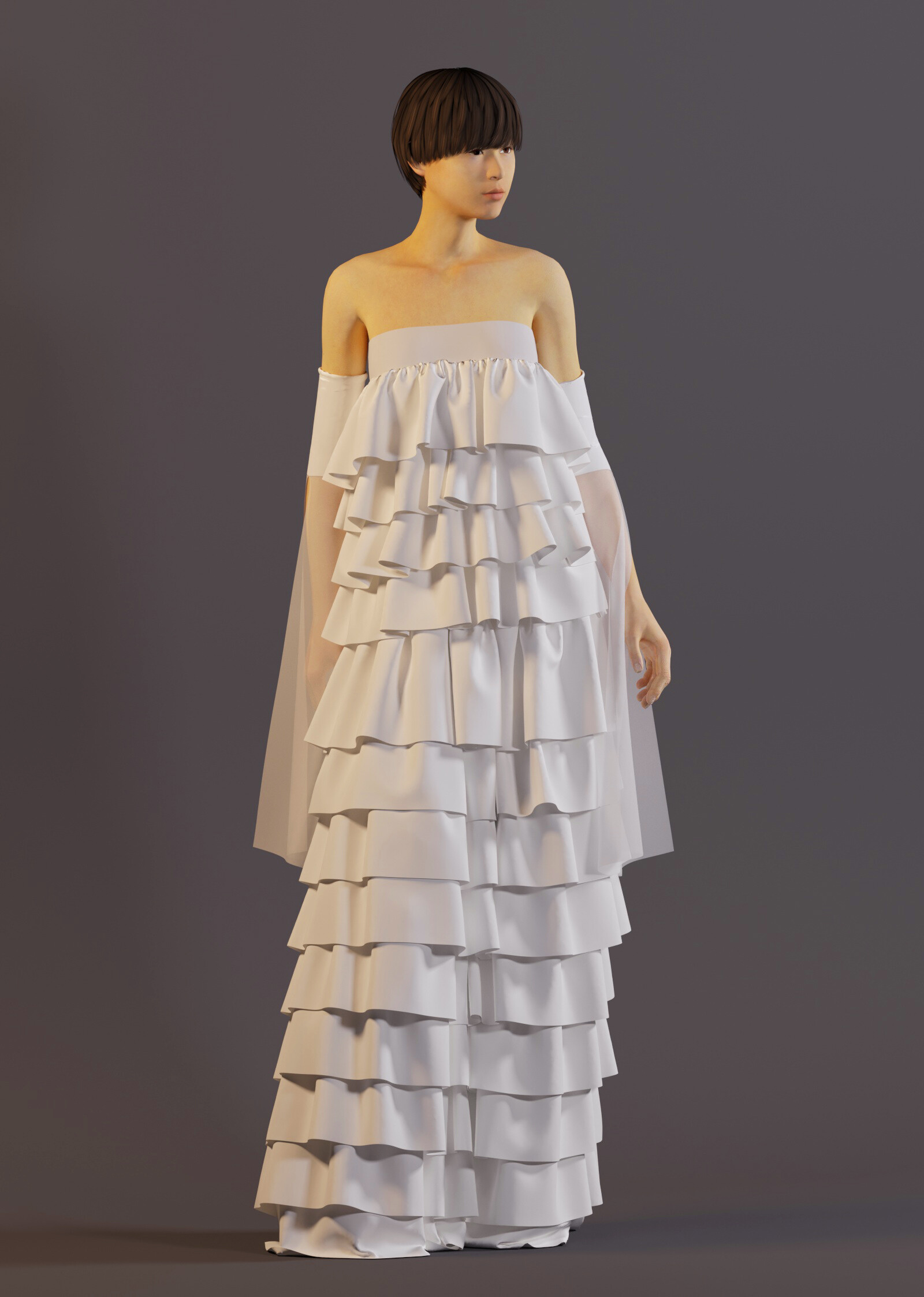 ArtStation - ruffled dress