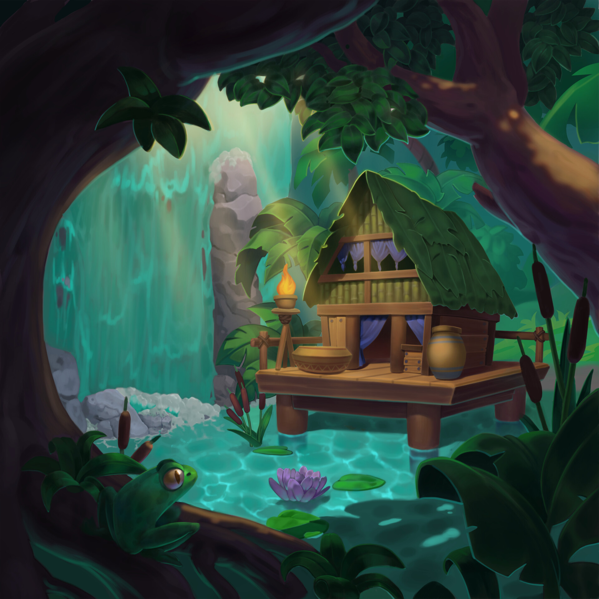 ArtStation - jungle house