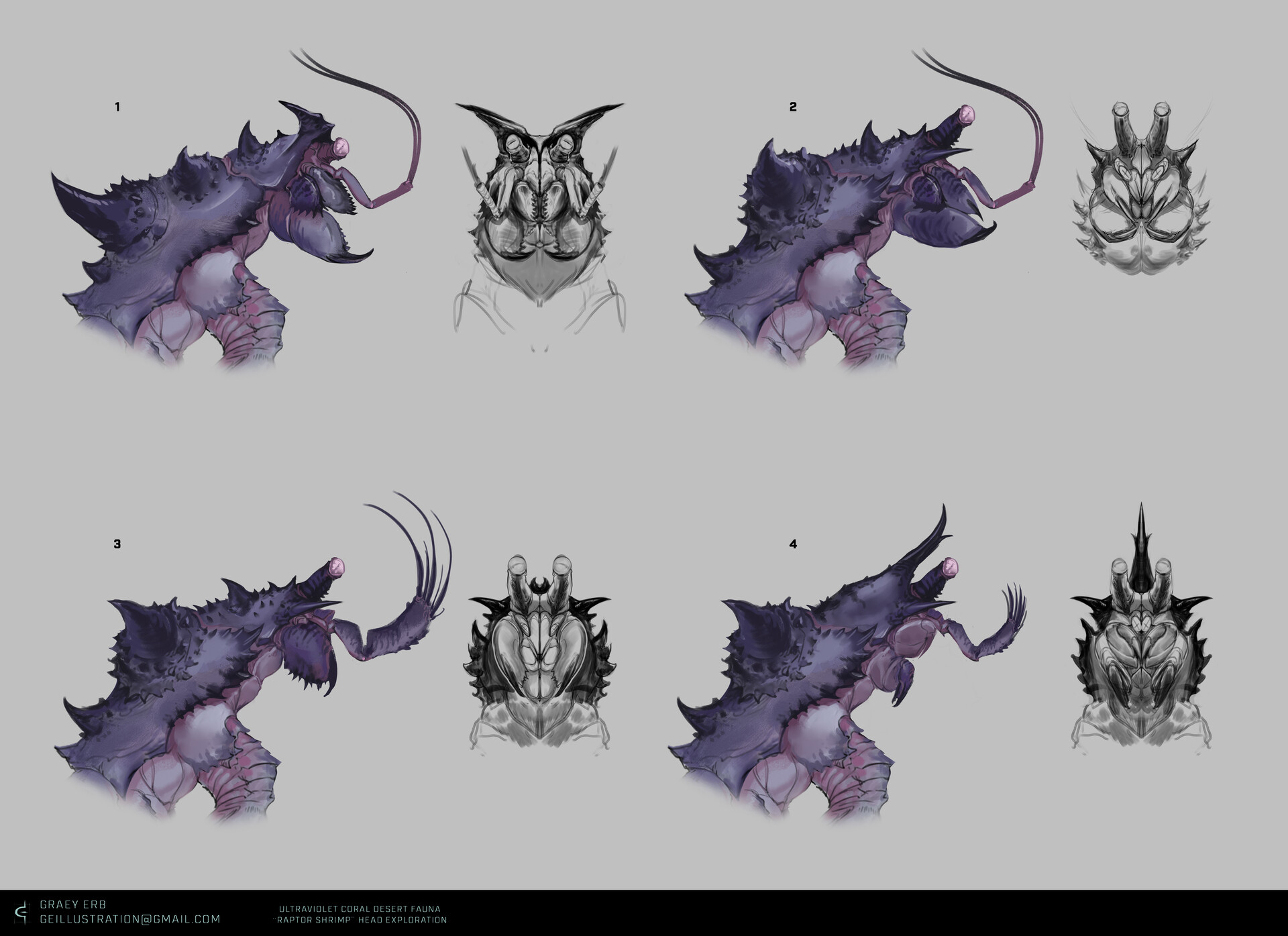 Graey Erb - UV desert: Shrimp Raptor