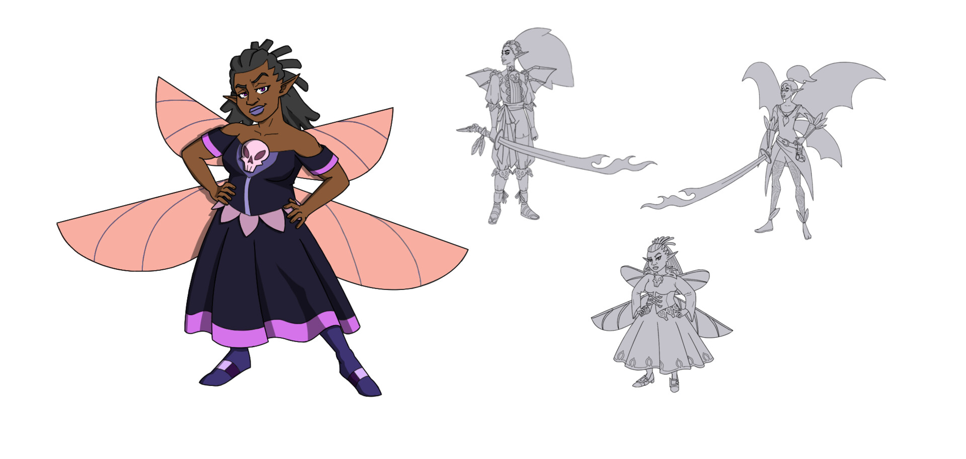 ArtStation - Fuchsia Fire - Goth Fairy