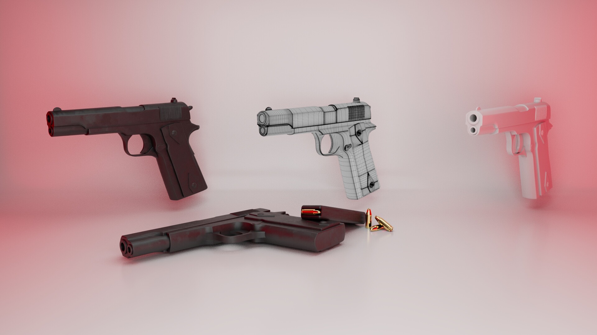 ArtStation - pistol 3D model