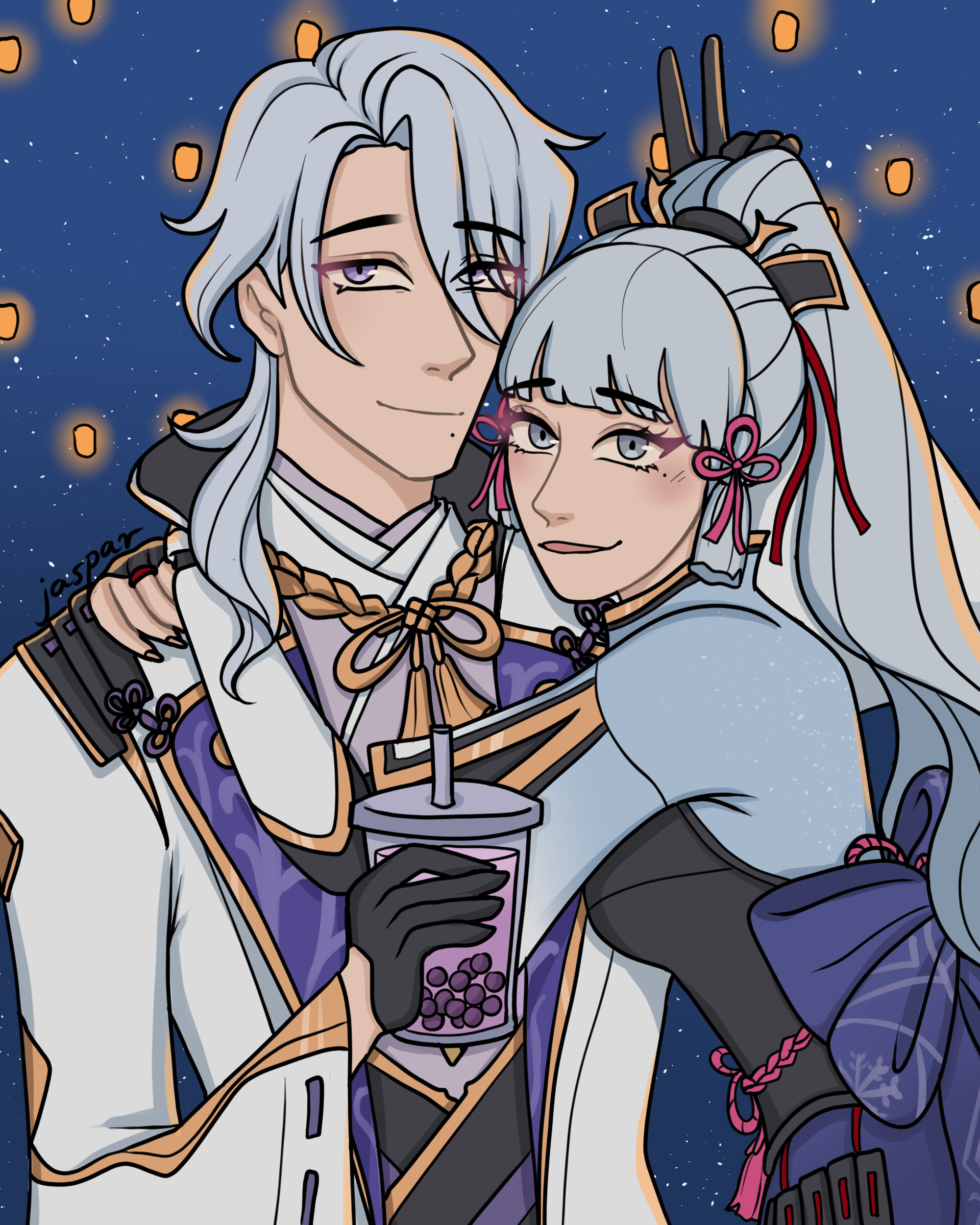 ArtStation - Ayato and Ayaka.