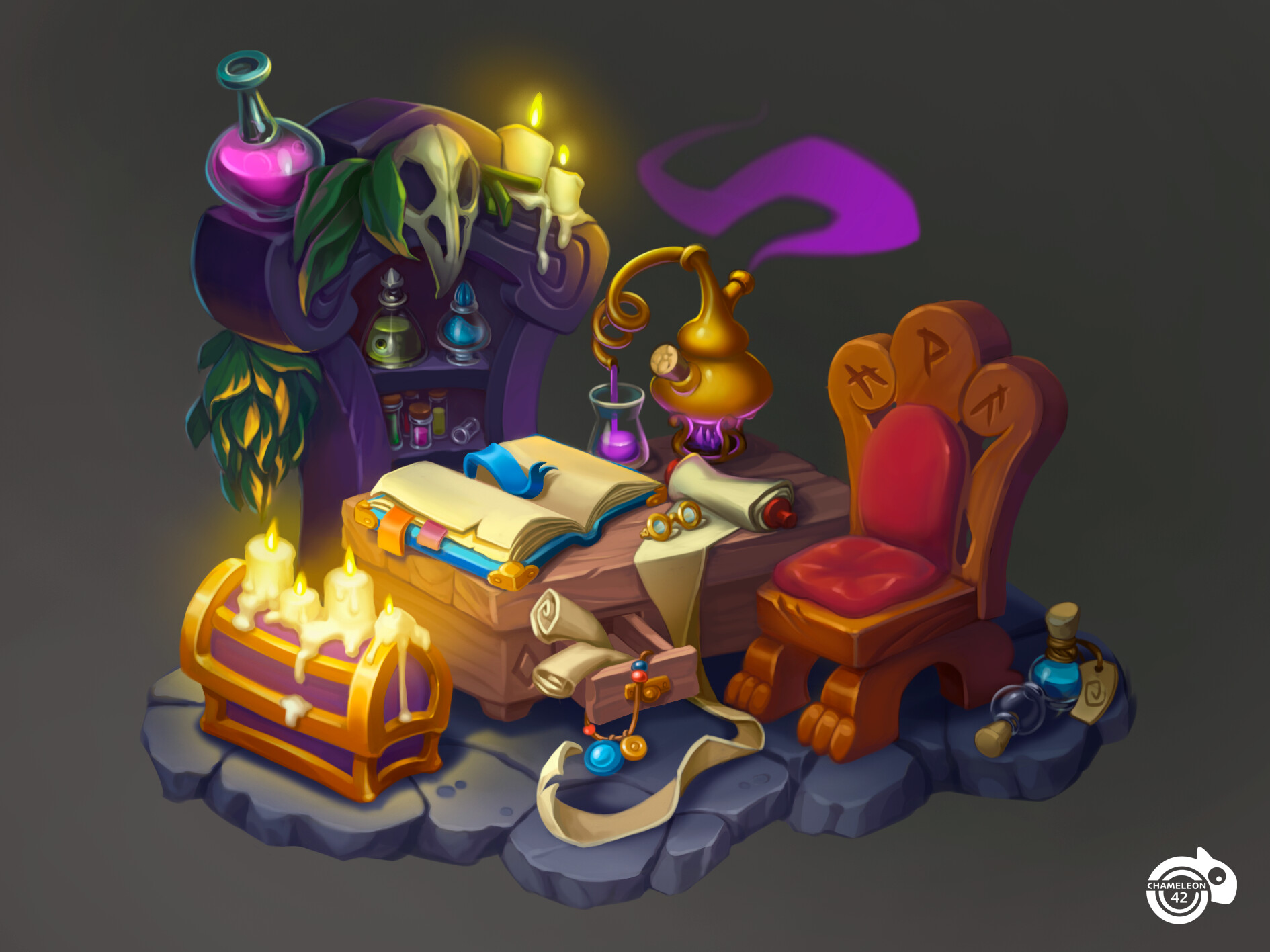 ArtStation - The alchemist`s room