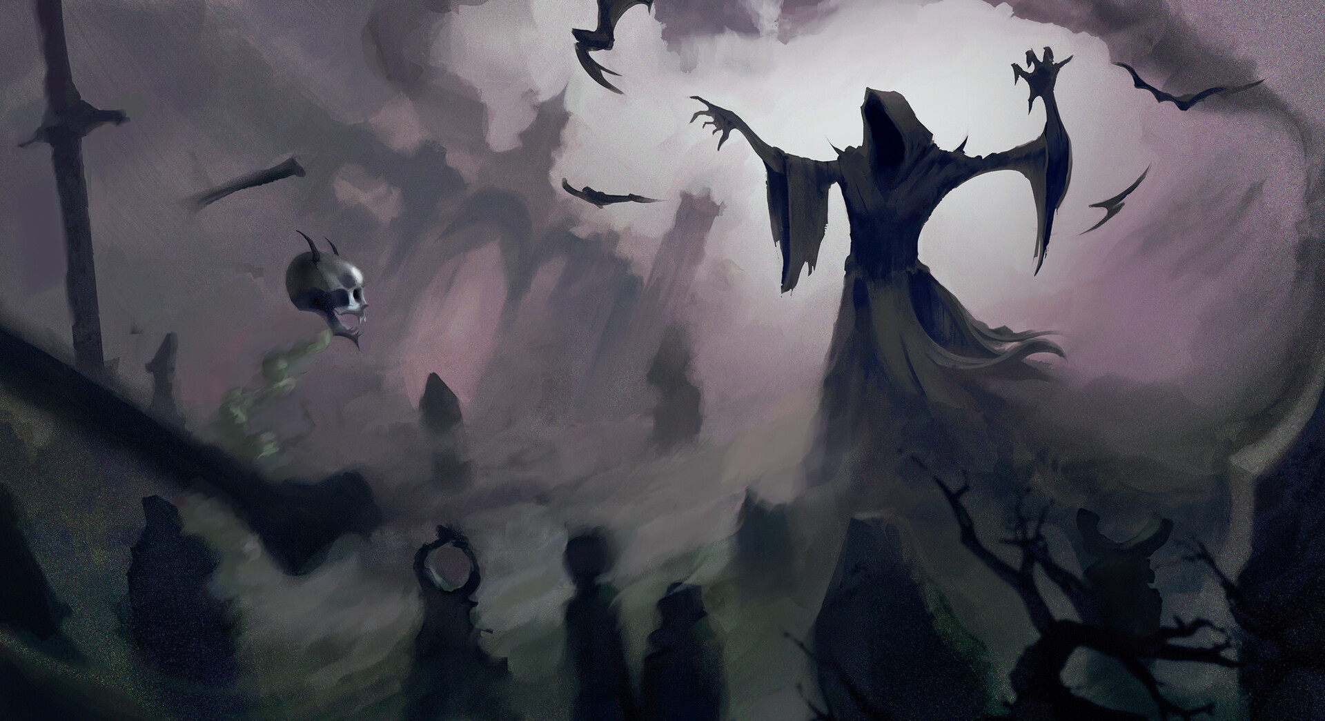 ArtStation - The one who can summon the spirits of the dead!