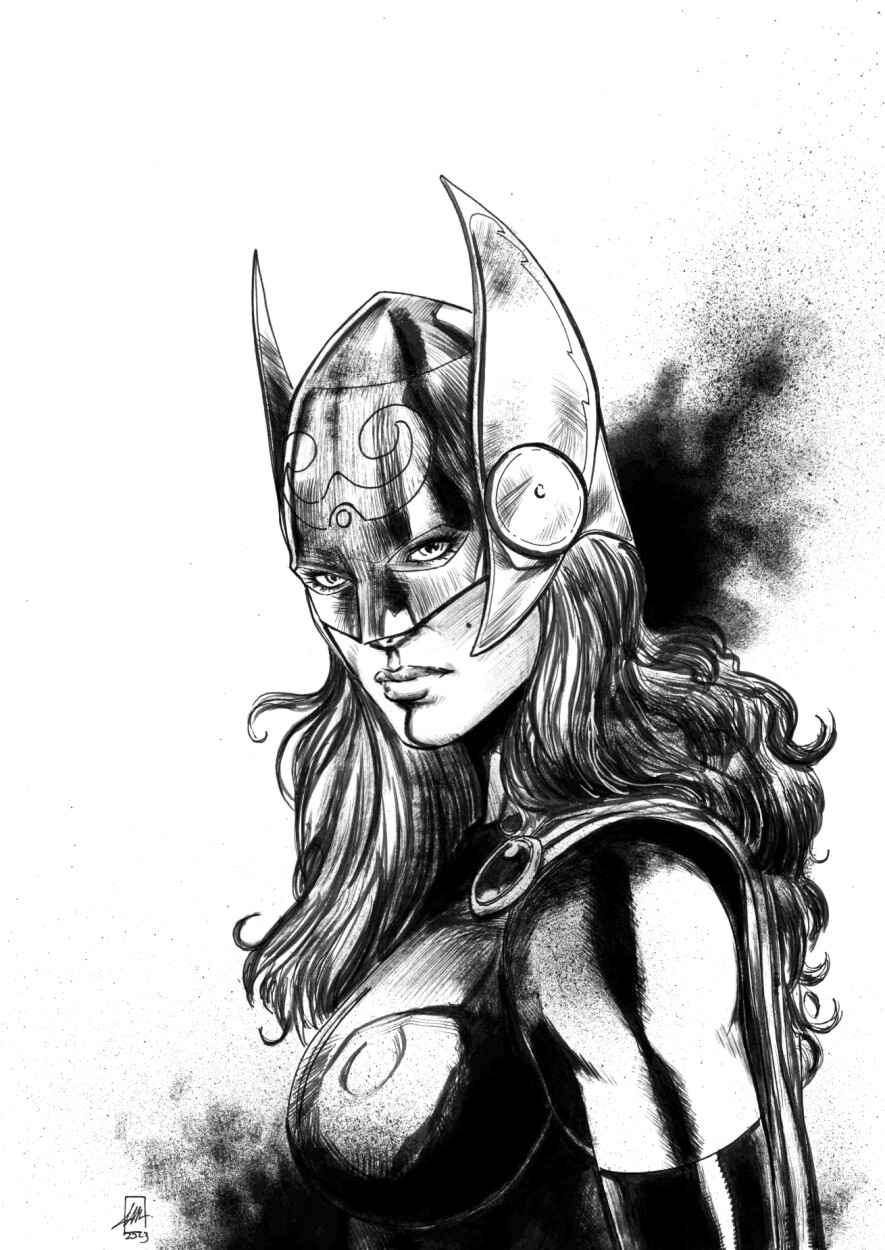ArtStation - Jane Foster (Thor)_ Ink A3