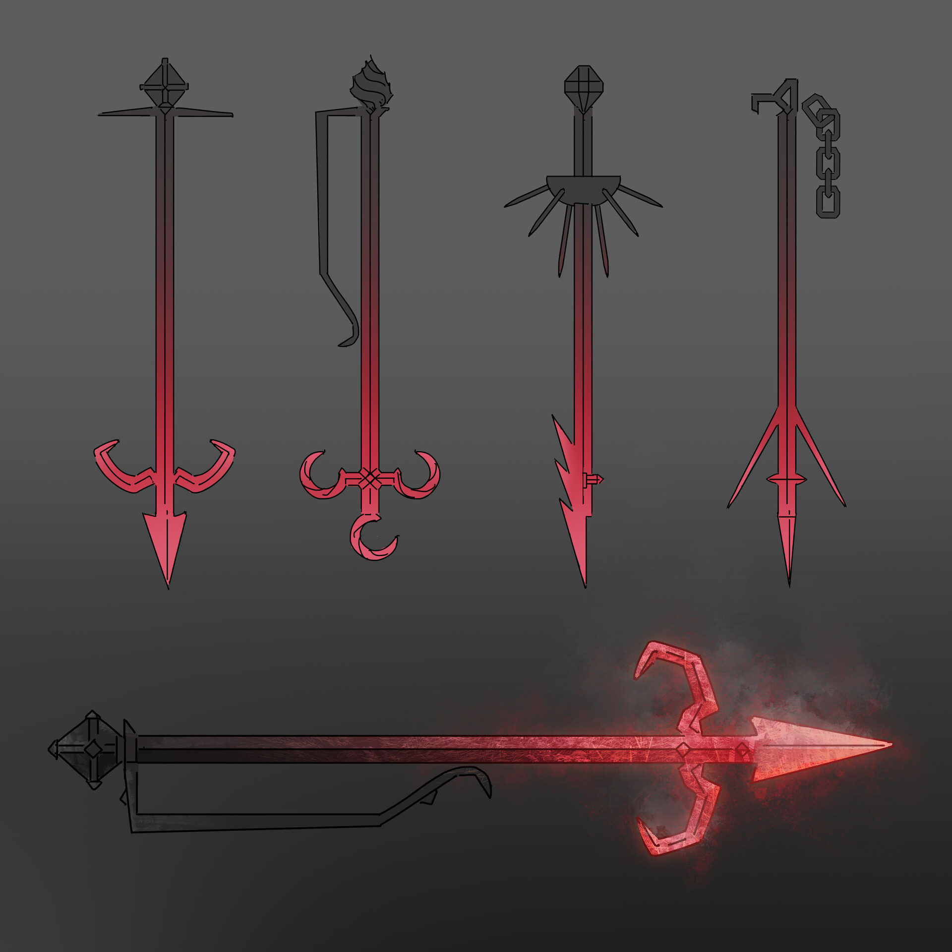 podmalevok - Punisher. Character concept art ( + VFX + skills icons ...