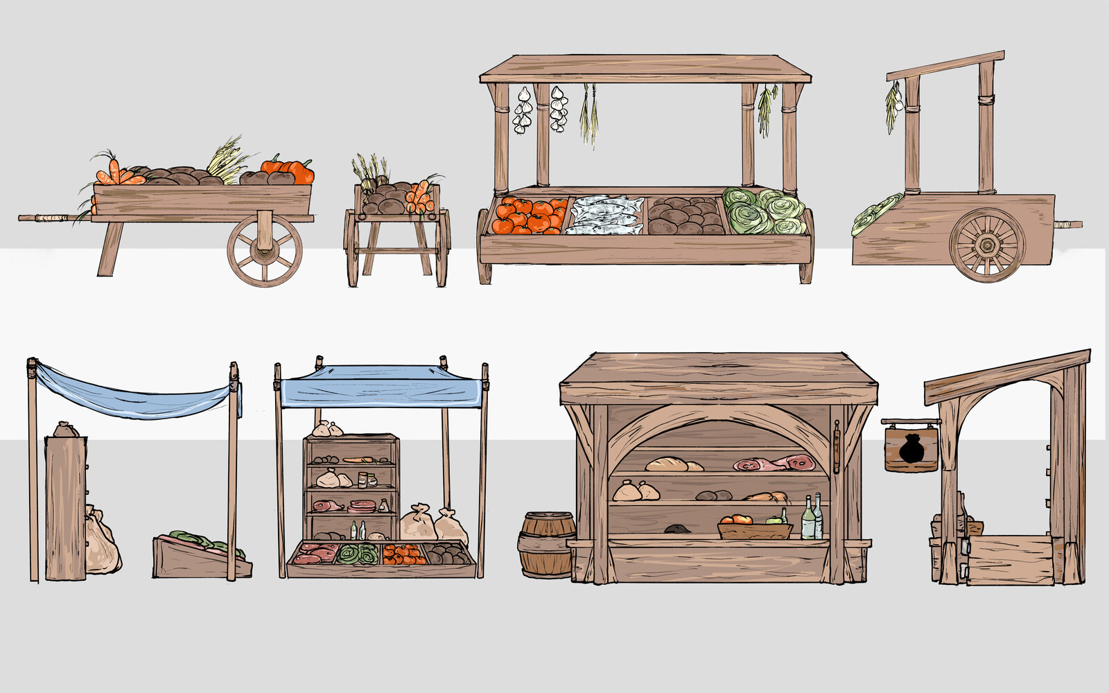 Pap Timea - Medieval Buildings - Concept art