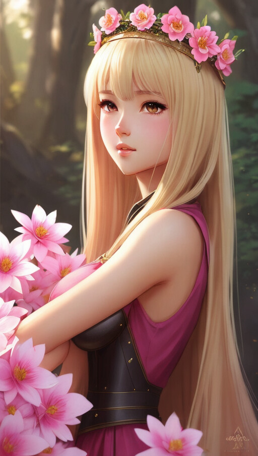 ArtStation - Princess picking flowers