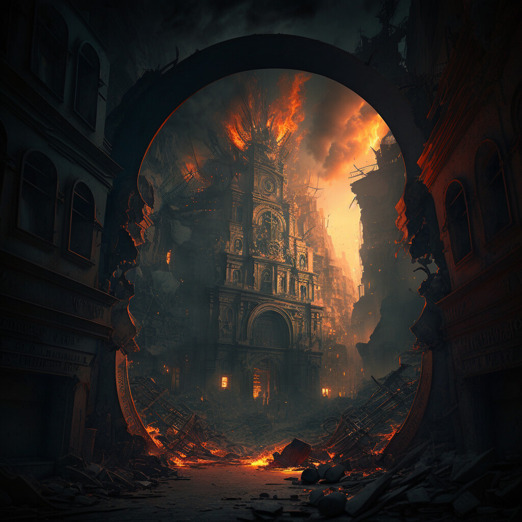 ArtStation - Burning cities