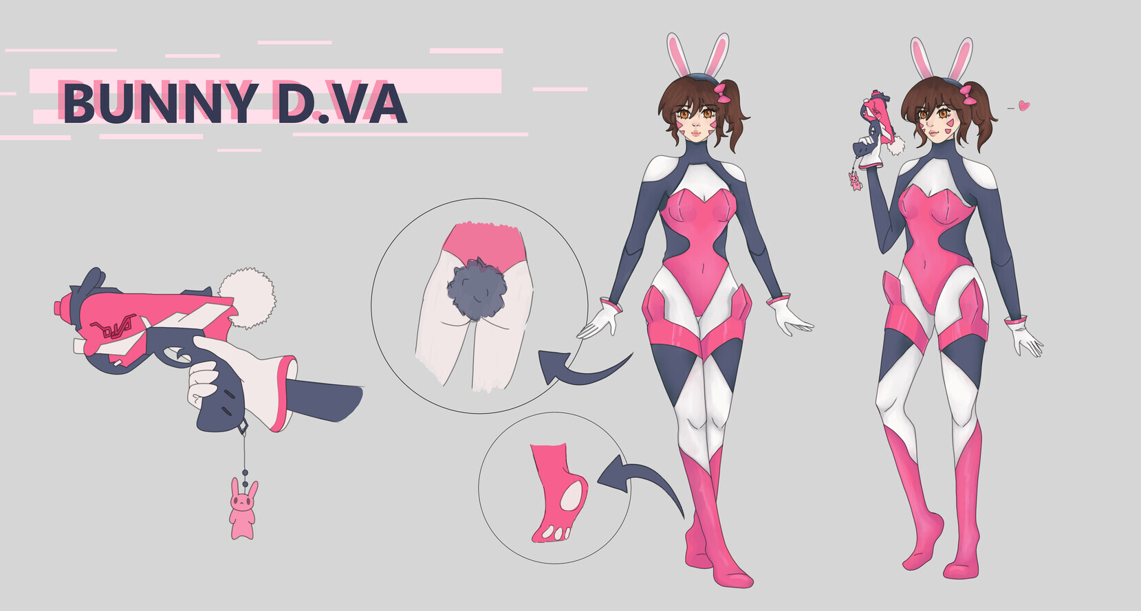 ArtStation - D.va fanmade Bunny skin