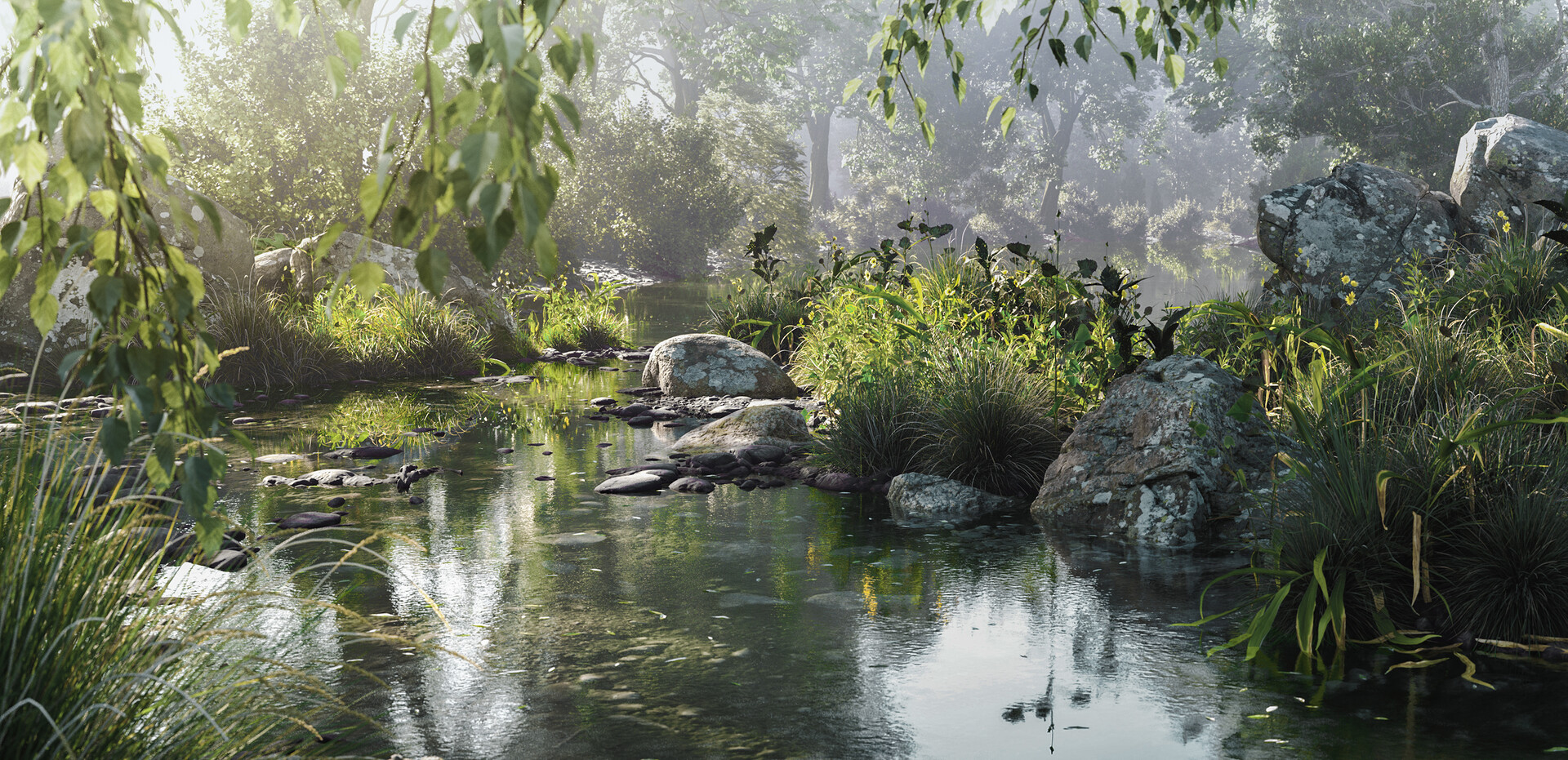 ArtStation - Forest Stream Eco Test
