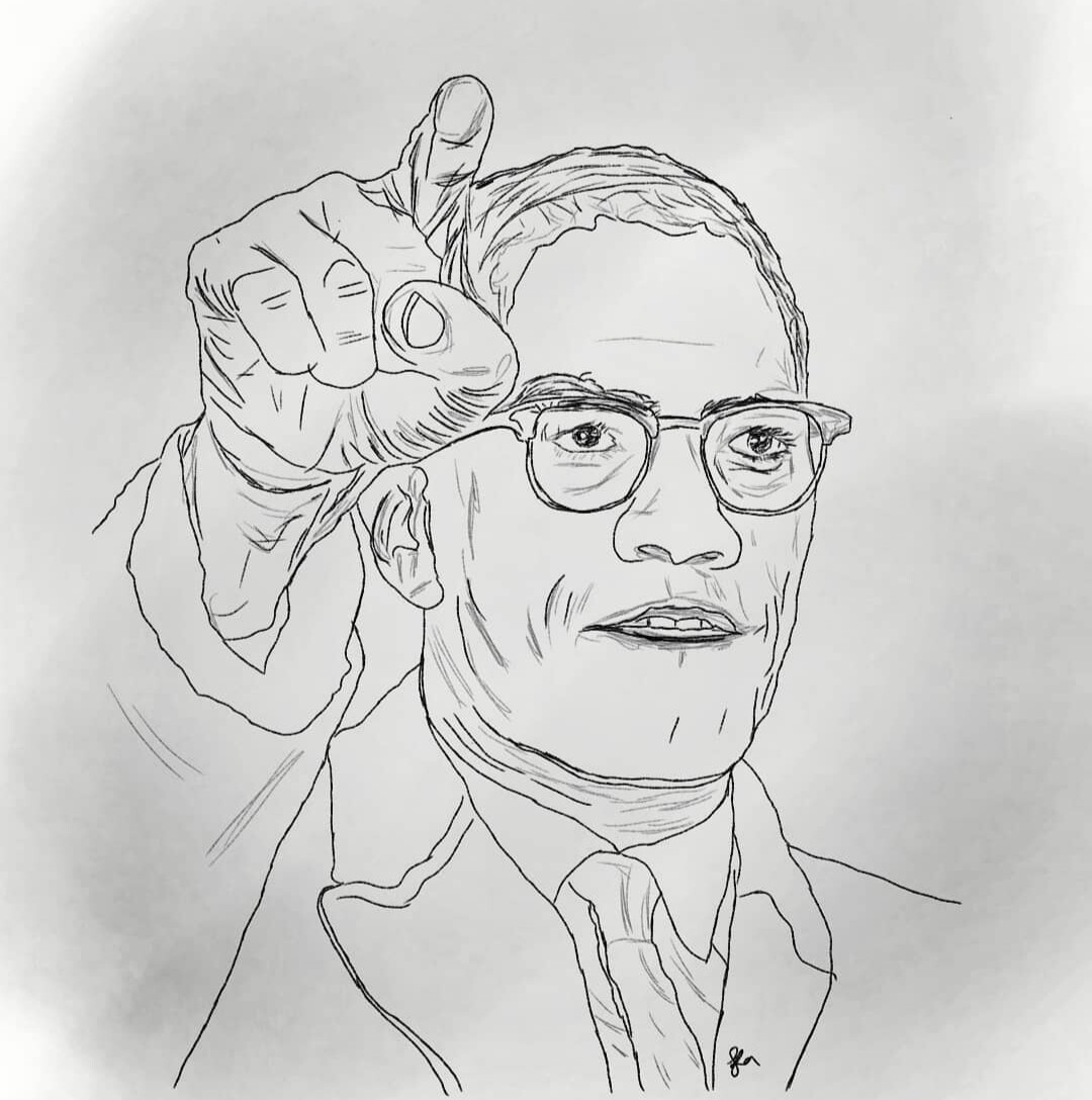 malcolm x coloring sheet