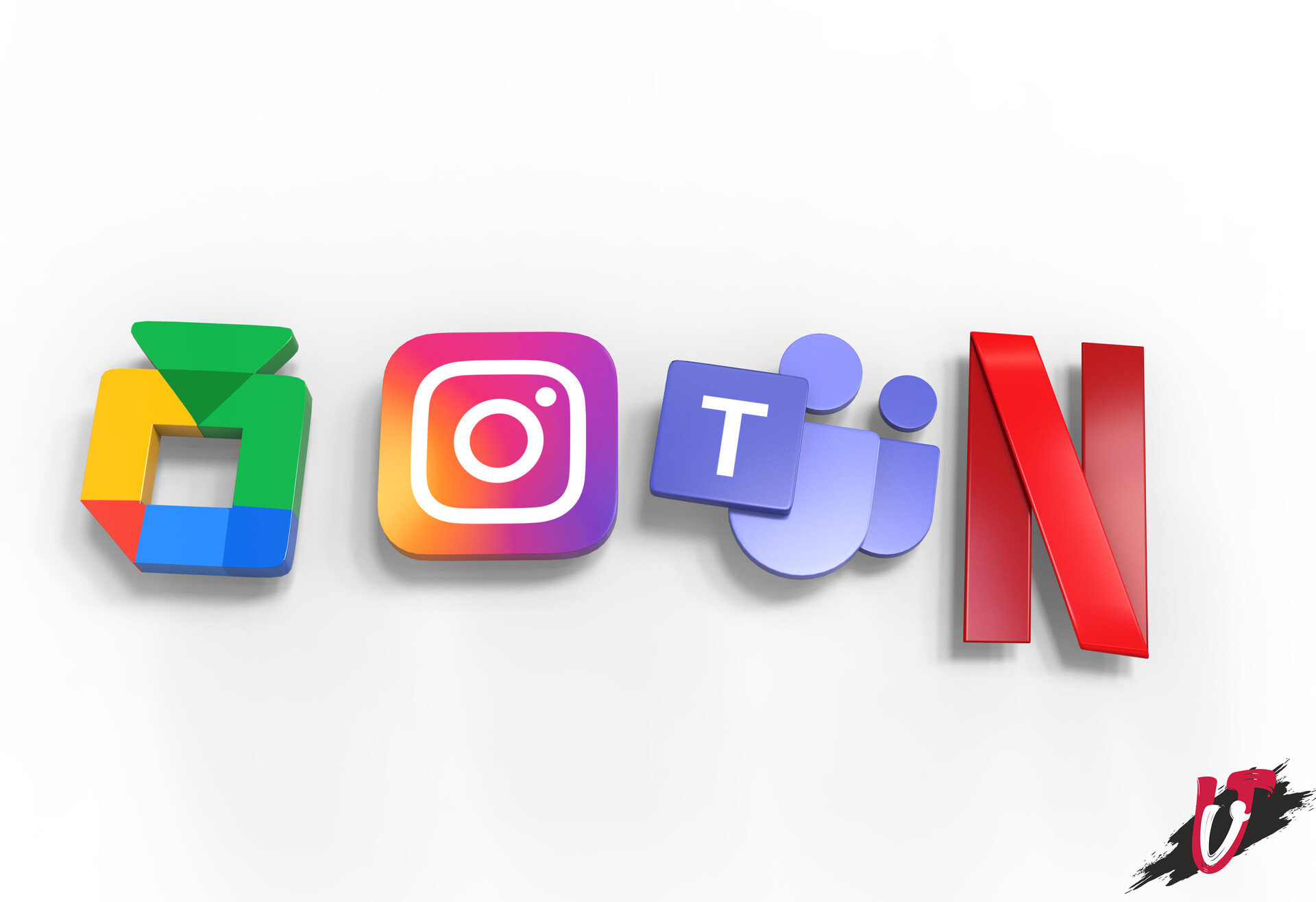 ArtStation - Icons/Logo 3d model renderings