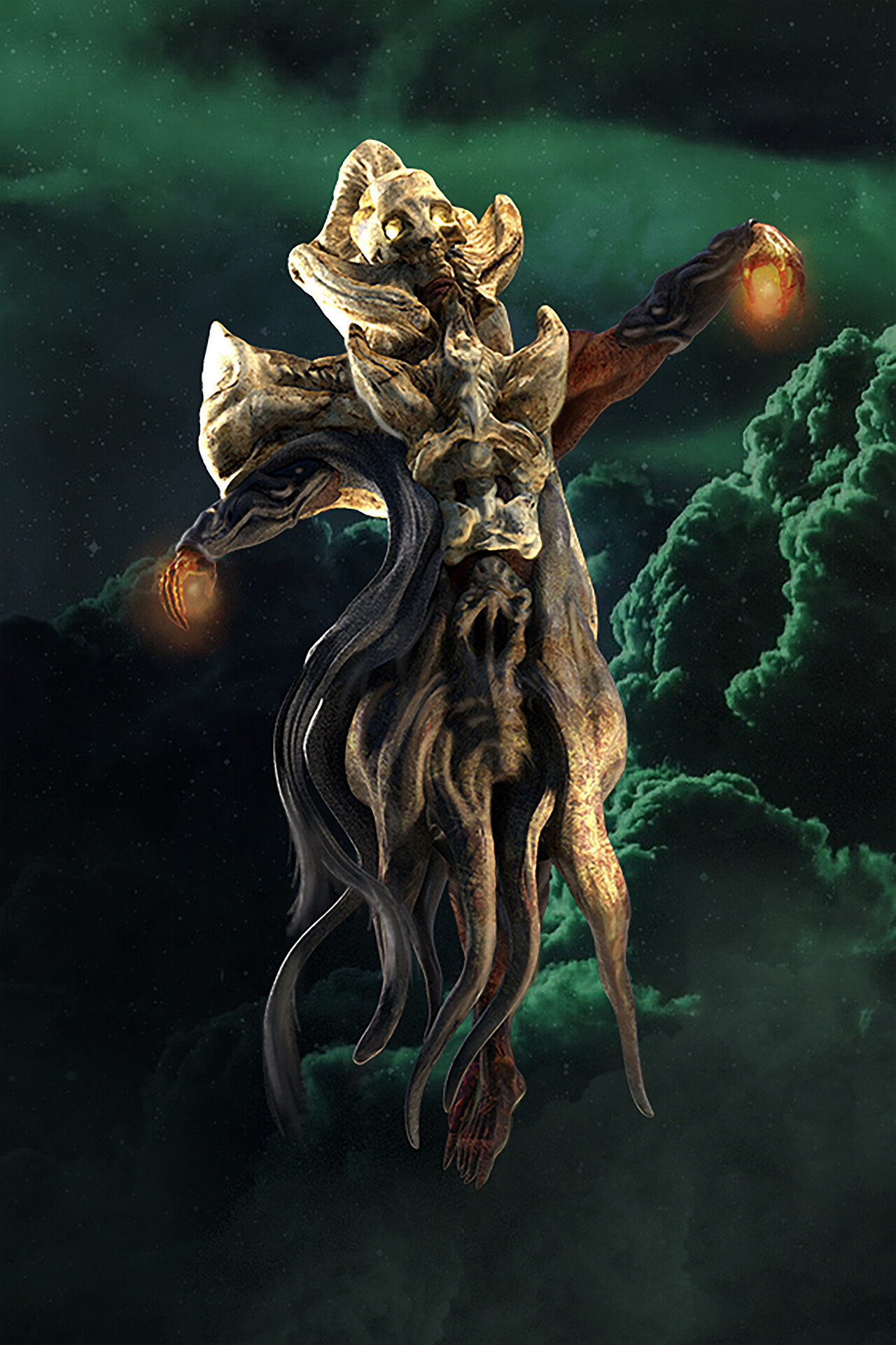 ArtStation - The Sorcerer Above the Clouds